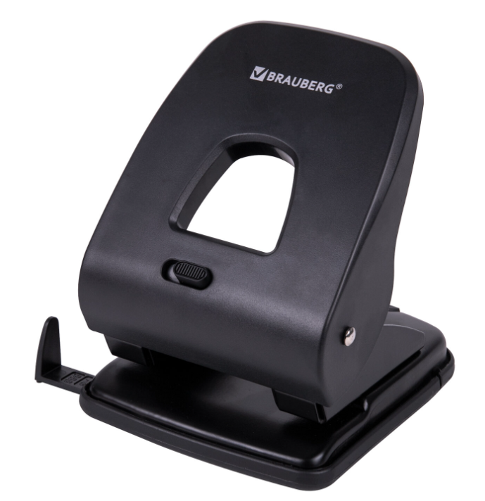 Дырокол BRAUBERG "SX-40", до 40 листов, черный, 229695