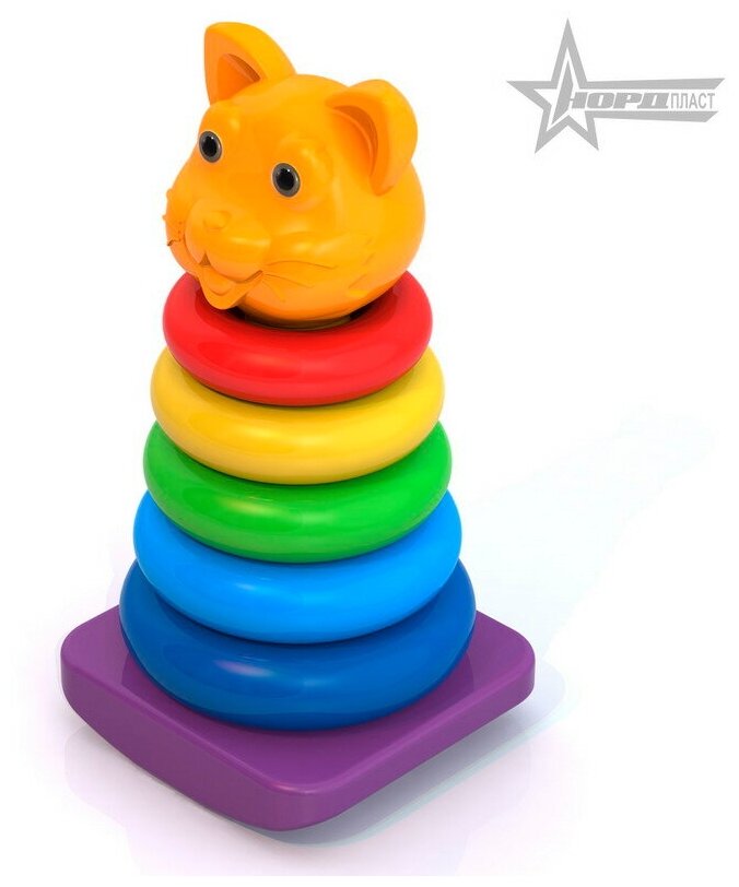 Пирамидка-качалка "Кот"