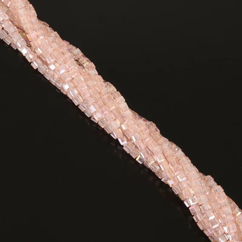 Австрийские хрустальные бусины 3 мм, 4 мм, 6 мм, 8 мм Розовый, 6mm 50pcs, Pink AB