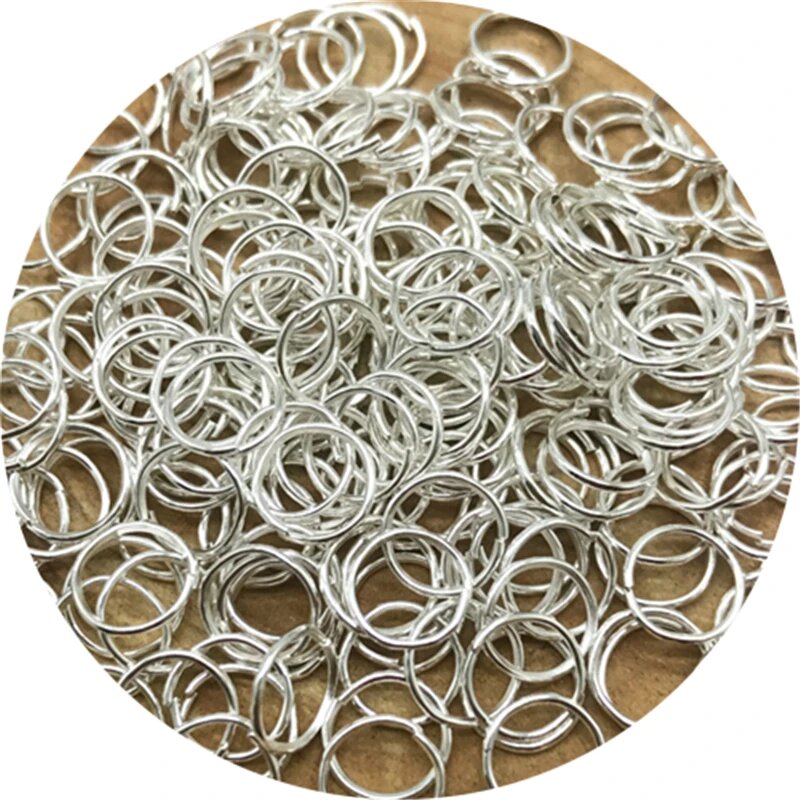 Металлические открытые кольца для ювелирных изделий MYDEMBMSSYGYI 4mm 500pcs, Silver