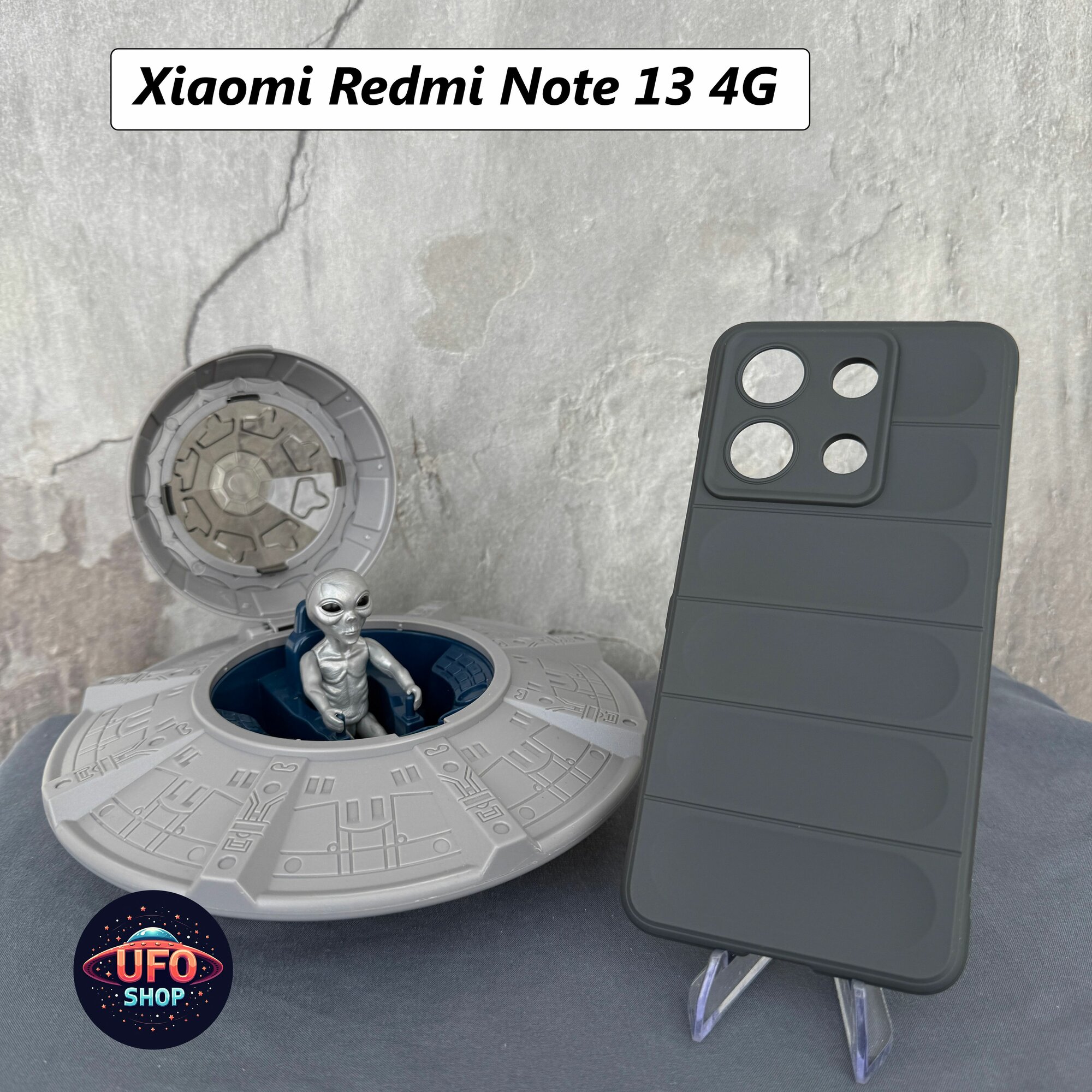 Чехол ребристый для Xiaomi Redmi Note 13 4G (Ксиоми сяоми Редми Ноут 13 4G), 20000165, серый