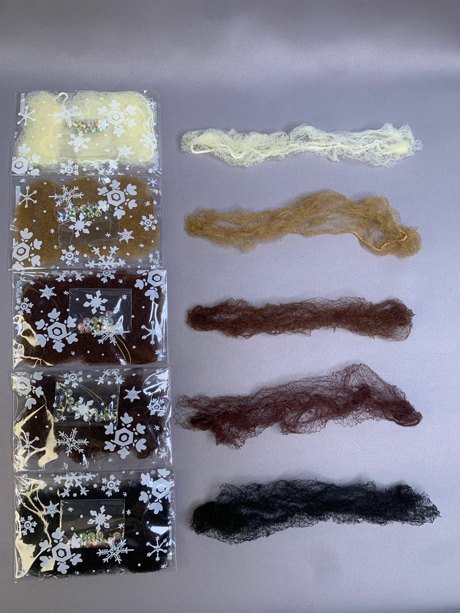 Сеточка для волос светло-коричневая 5шт