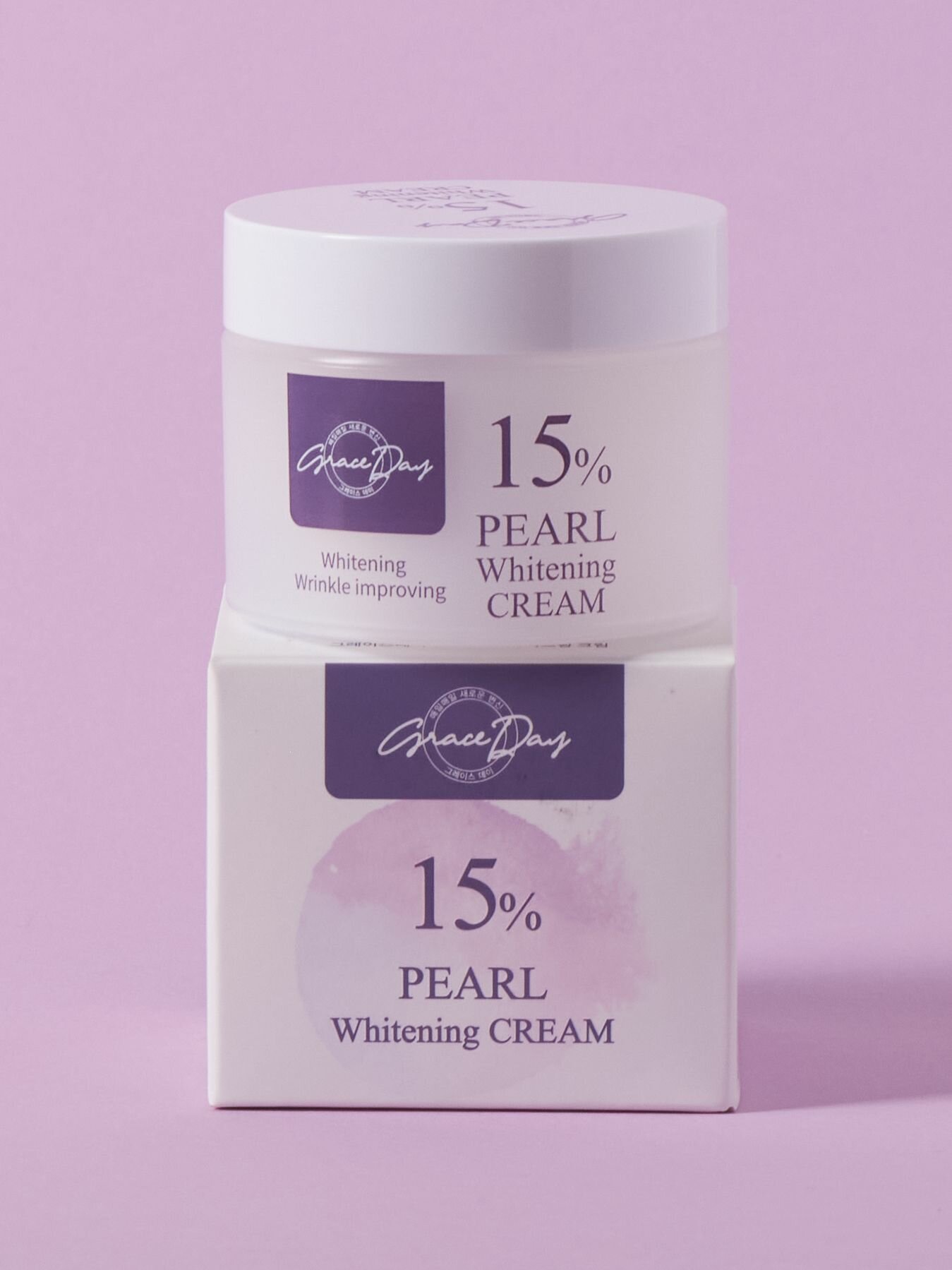 Grace Day Отбеливающий крем для лица с жемчужной пудрой 50мл Pearl 15% Cream