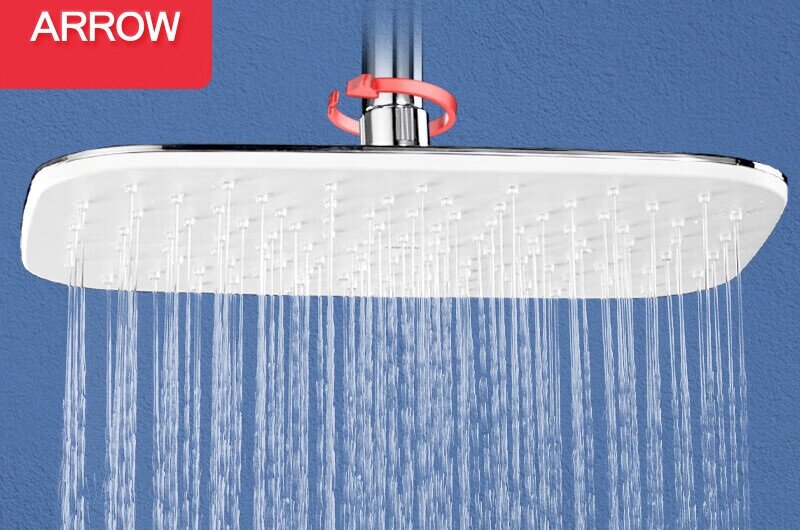 Лейка для верхнего душа высокого давления ARROW AE5024CP, водосберегающая, белый