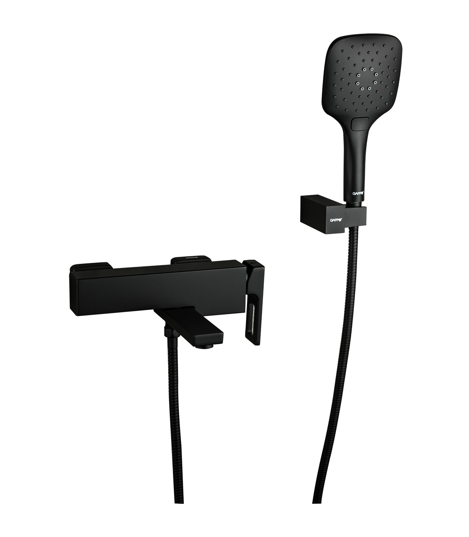 Смеситель для ванны с душем GAPPO G3217-6 латунь, цвет черный