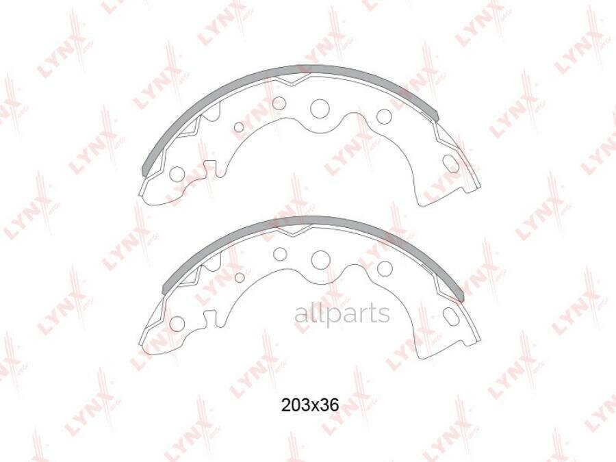 LYNXAUTO BS5716 Колодки тормозные барабанные | зад |