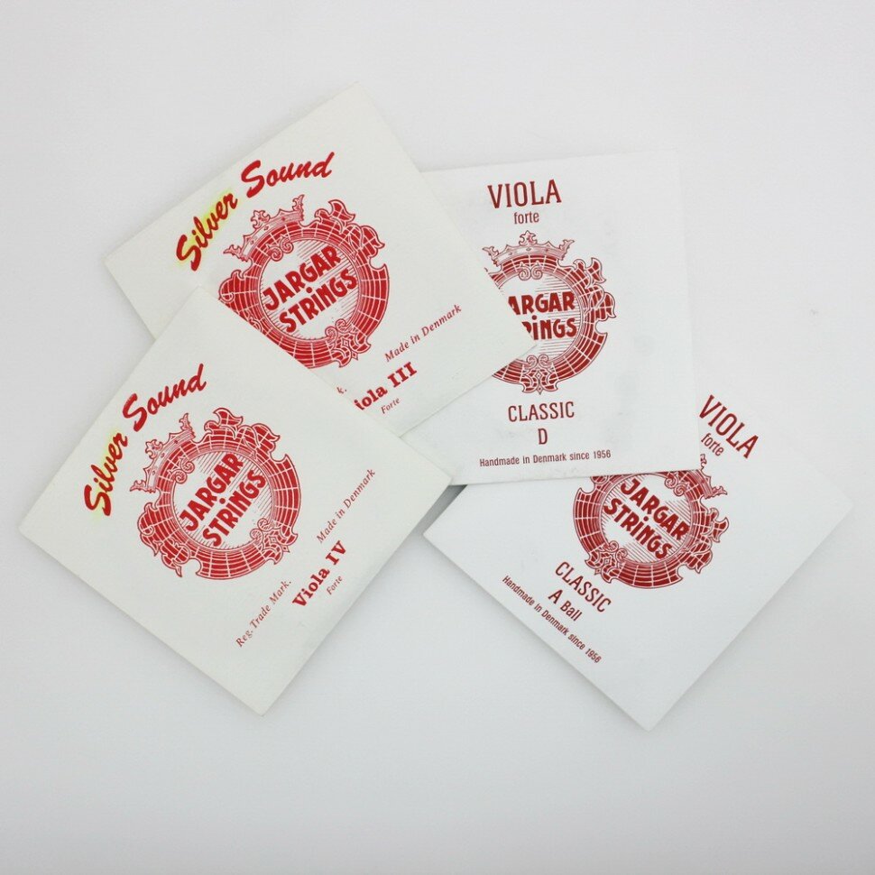Комплект струн для альта (аккорд) G(соль), С(до)-серебряные, сильное натяжение 634923 Jargar