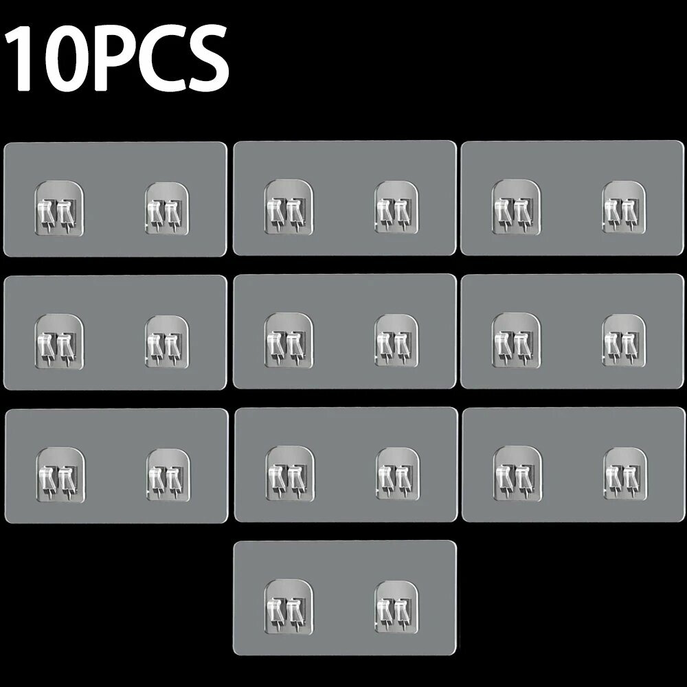 Самоклеящиеся крючки для полки, 10 шт, Double-10pcs