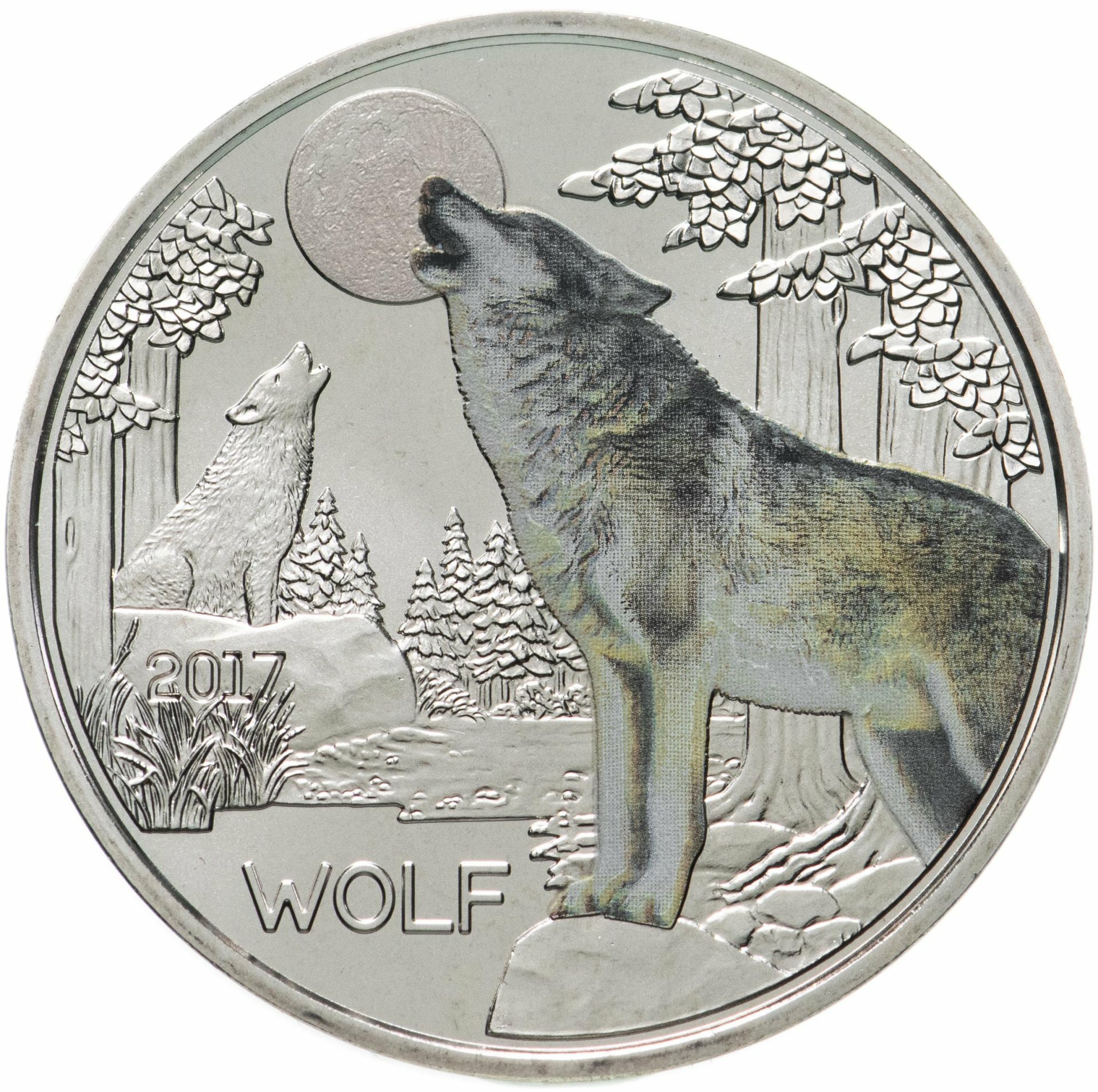 Австрия 3 евро 2017 "Волк", в сохранности UNC