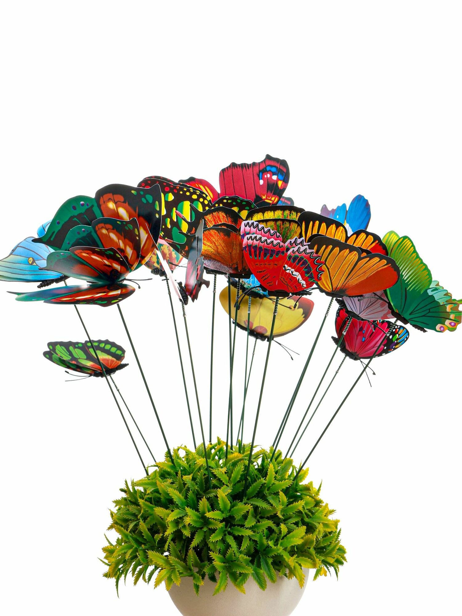 Штекер садовый Бабочки c двойными крыльями , 12, 10, 8 см, набор 20 шт.