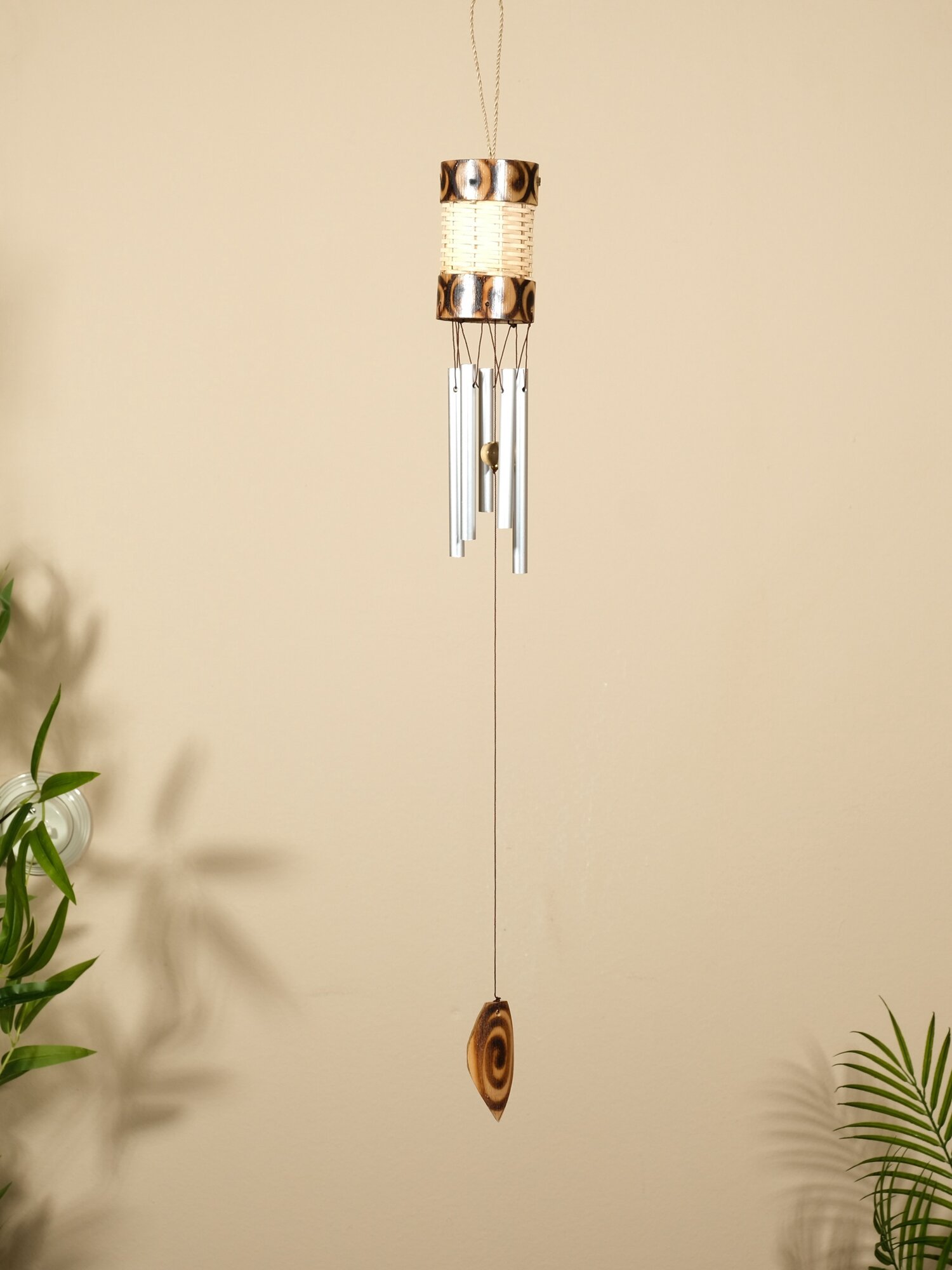 Музыка ветра «Цилиндр», 6×6×70 см, дерево, алюминий