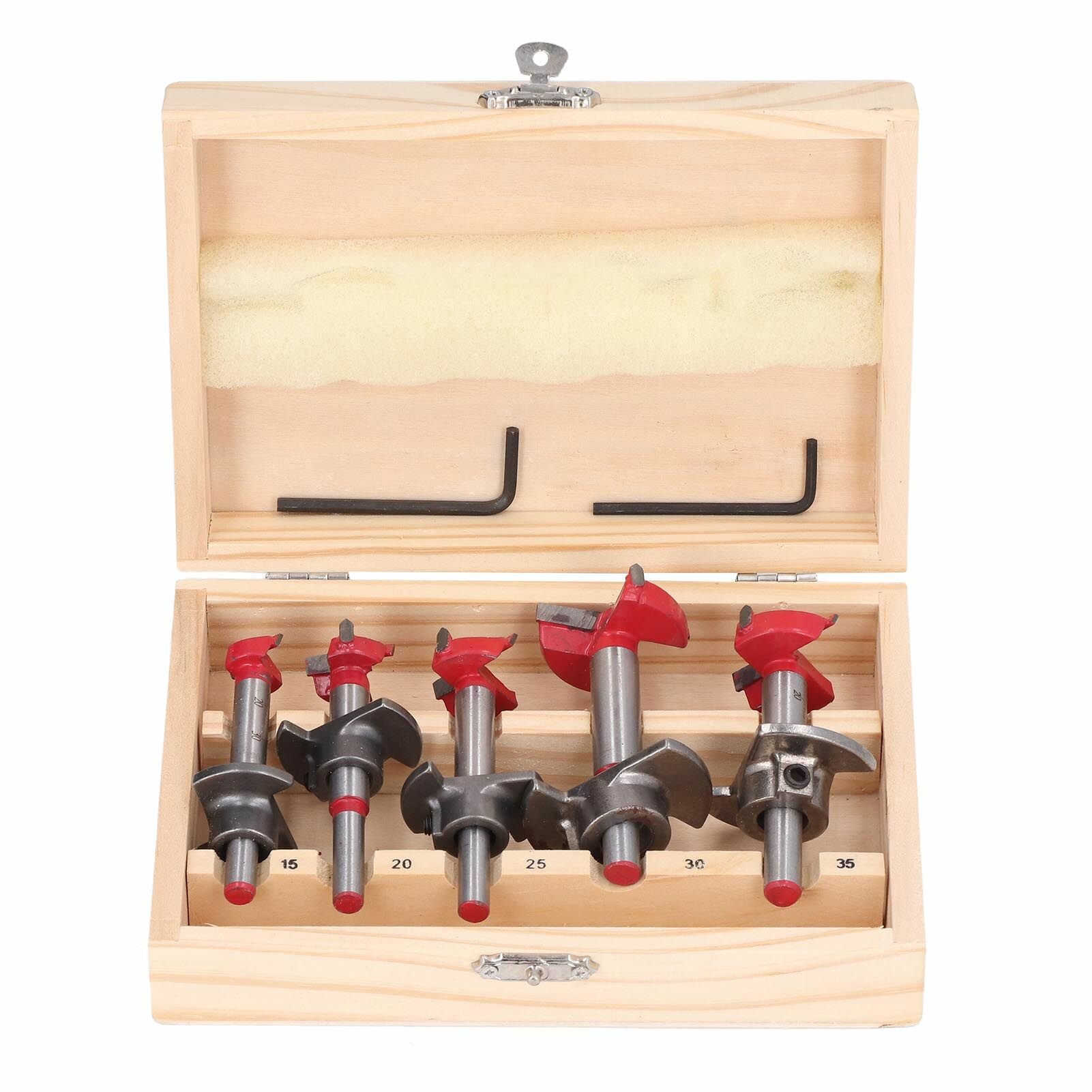 5 регулируемых сверл Форстнера 15-35 мм с титановым покрытием