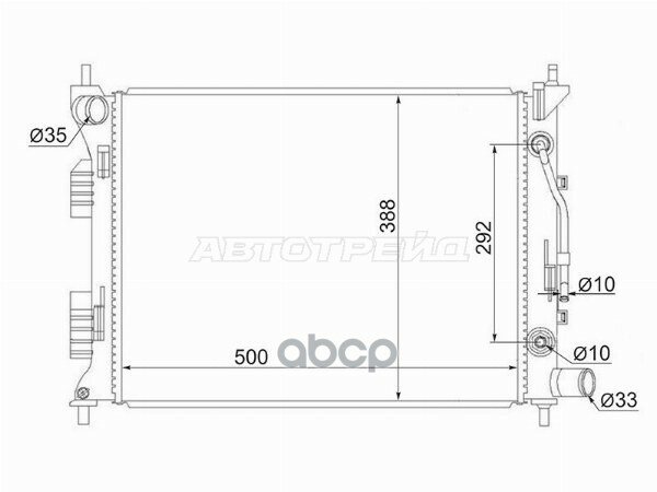 Радиатор Hyundai Solaris 10-22 / Kia Rio 11-20 Sat арт. HY0016-1