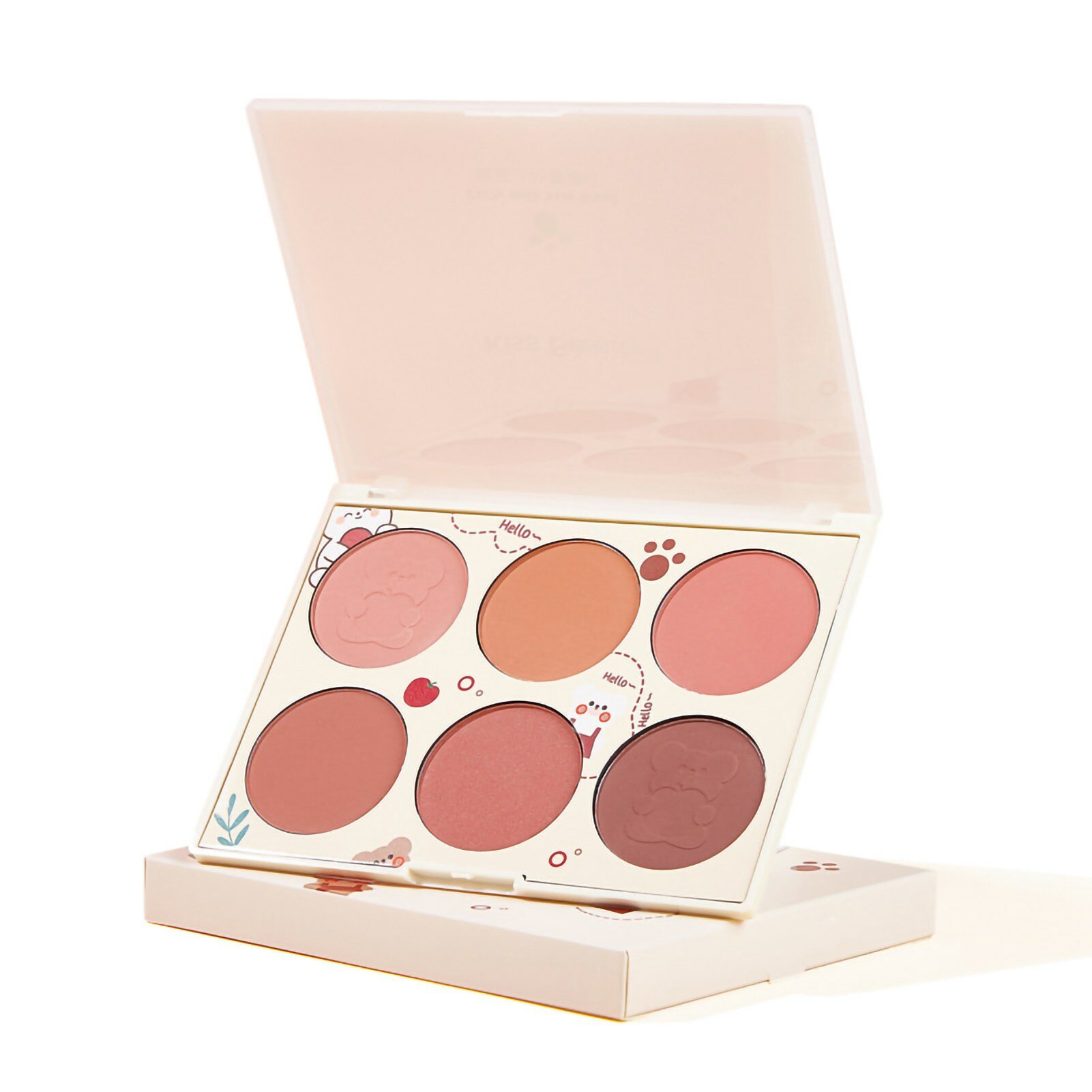 6 Color Blush Palette Women Makeup Contour Highlight Matte Face Powder Pigmented Cosmetics Gift