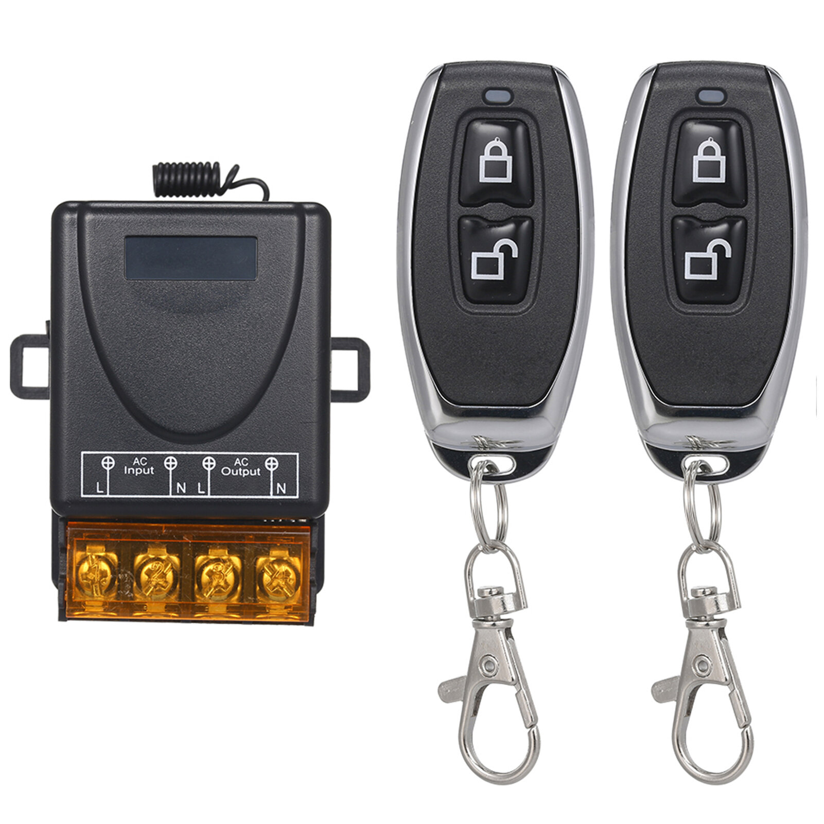 Умный дом 433 МГц AC85-220V 1CH беспроводной реле беспроводного удаленного переключателя передатчика Универсальный модуль дистанционного управления и 2PCS RF-передатчик Дистанционные управления 1527