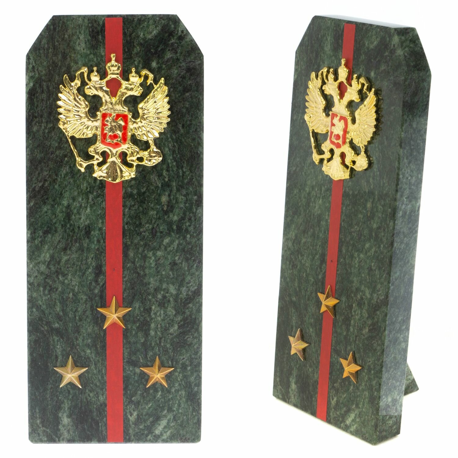 Сувенир погон "Старший Лейтенант ВС" камень змеевик 128987