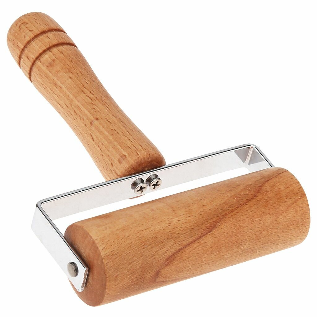 Скалка-валик КНР для раскатки теста, дерево, 11,2х4х4 см 17,5х12,5х4 см на картоне (ADU400006)