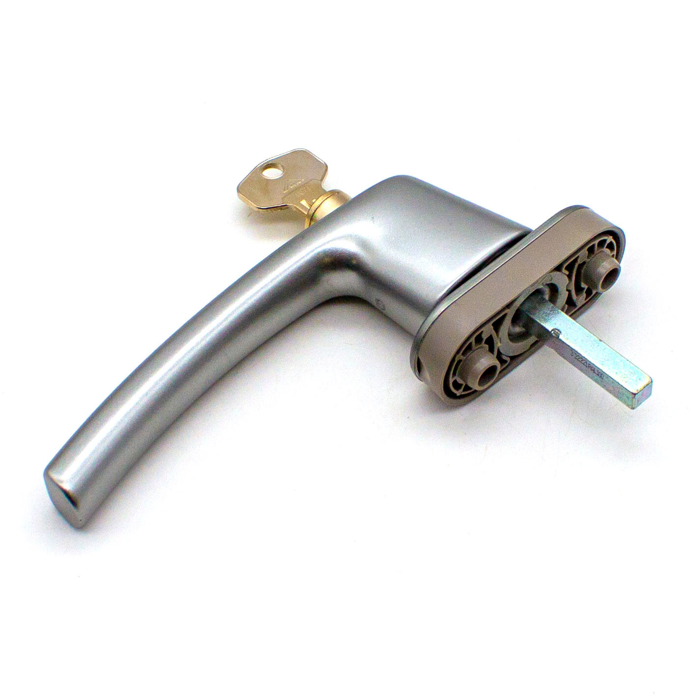 Ручка оконная с ключом Rotoline, 35мм, титан матовый/серебро, без логотипа арт 333985