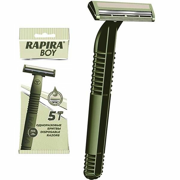 Бритвенный станок Rapira Boy одноразовый 2 лезвия, 5 шт (4601236001449)