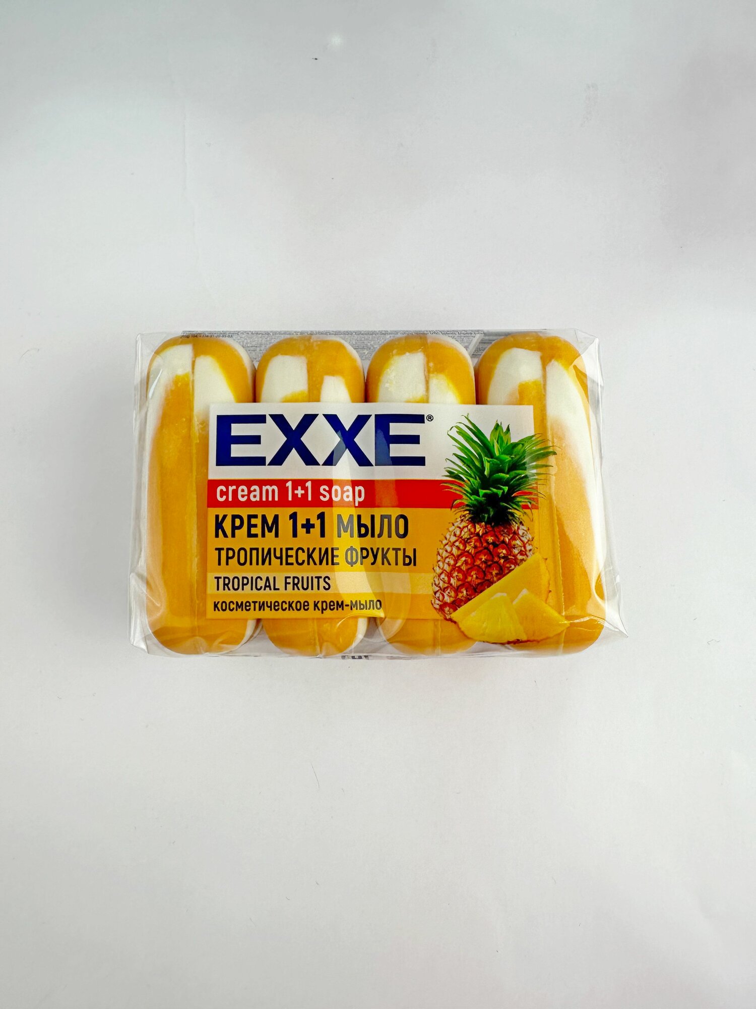Крем-мыло косметическое Exxe 1+1 Тропические фрукты, 4х75г