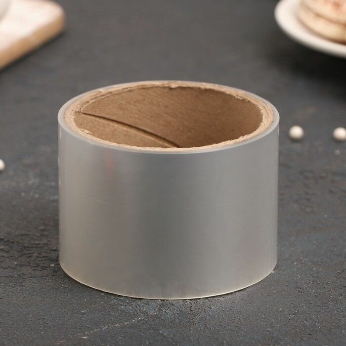 Лента бордюрная для обтяжки тортов Доляна 40 мкр, 60 мм, 15 м