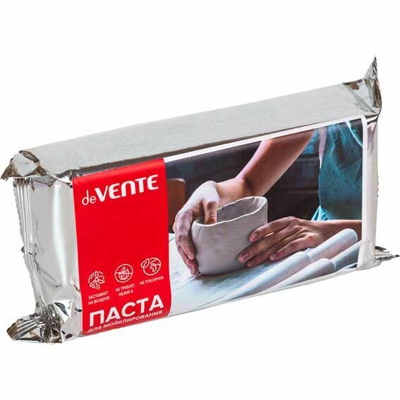 Паста для моделирования deVENTE 1000 гр, белая, самозатвердевающая на воздухе (8042422)