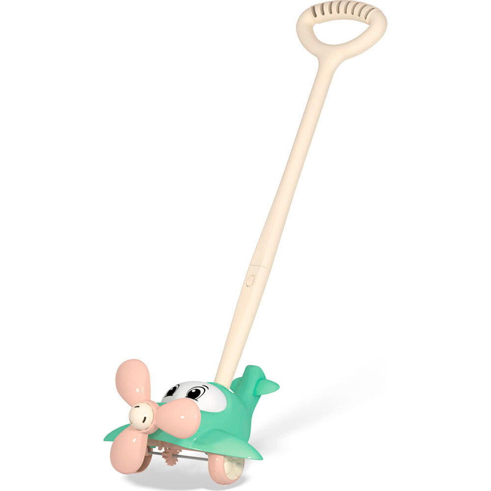 Каталка Stellar "Самолет", коллекция "Зефир", с ручкой, пластик, от 3 лет