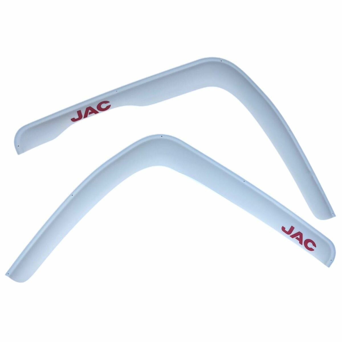 Дефлектор двери (ветровики) с лого на JAC N80 / N90 / N120, (Белые)