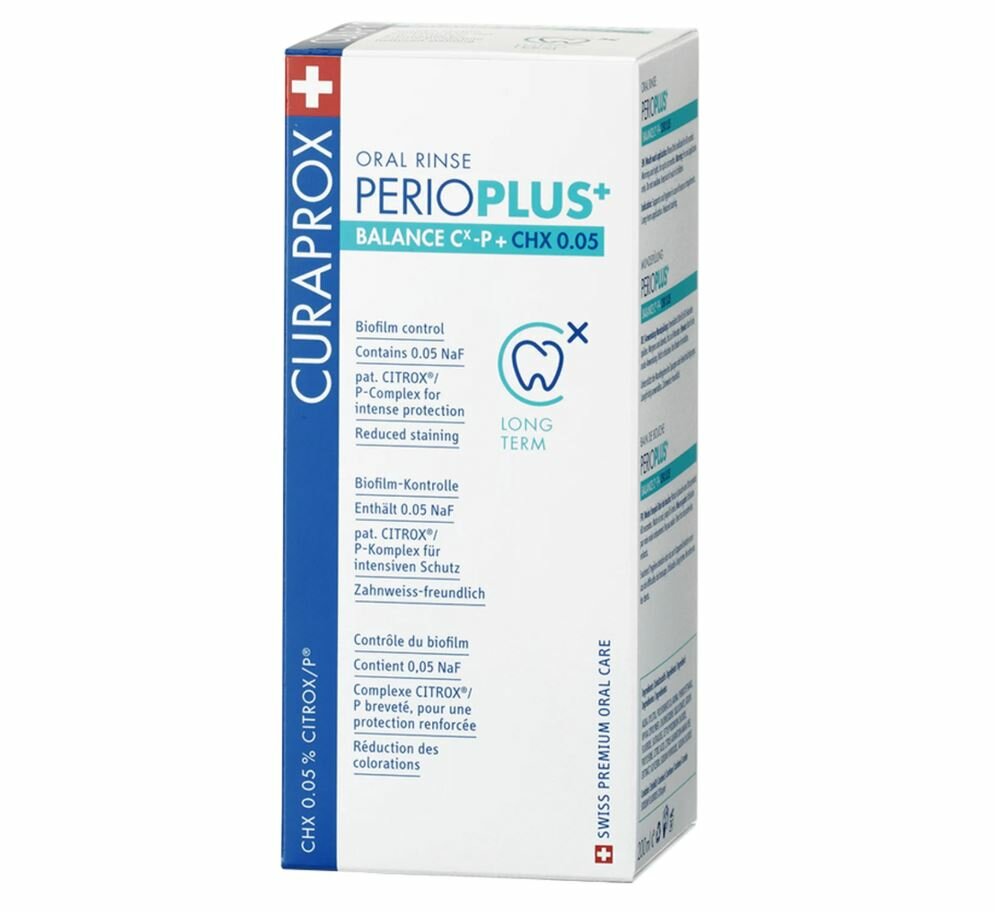 Жидкость - ополаскиватель CURAPROX Perio Plus Balance CHX 0,05%, (200 мл)