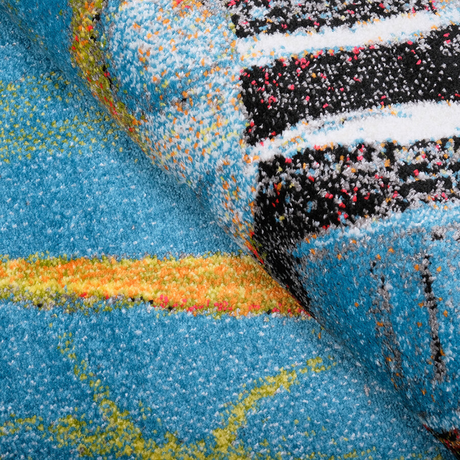 Ковер, Прямой, Голубой, Оранжевый, Желтый, Черный, Коричневый, Белый, Детский, Современный, на пол, в гостиную, спальню, в ассортименте (150 см. на 230 см.)