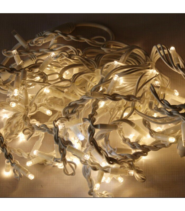 Гирлянда Бахрома, размер: 5,1х0,9 м. Соединяемая. Цвет свечения: Белый теплый. IP65. 220В.