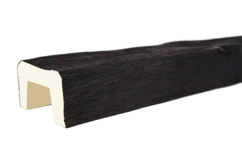 Балка из Полиуретана Уникс Классика Б1 Венге Д2000хШ90хВ60 мм Умеренная Обработка Топором.