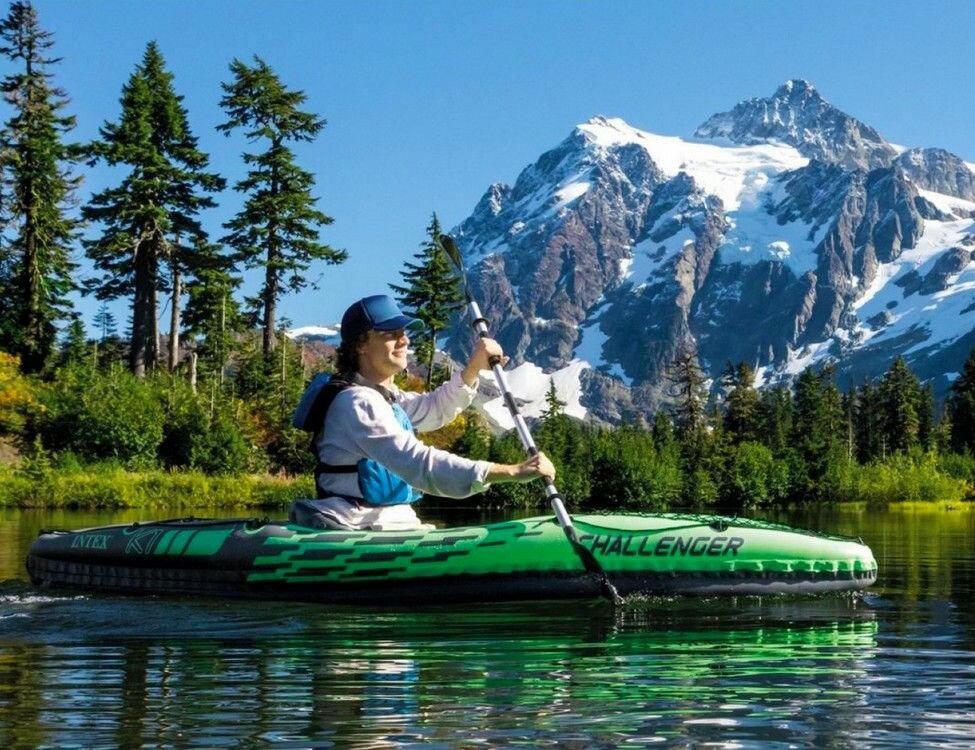 Надувная лодка-каяк Intex Challenger-K1 (Set), 274х76х33 см, 68305