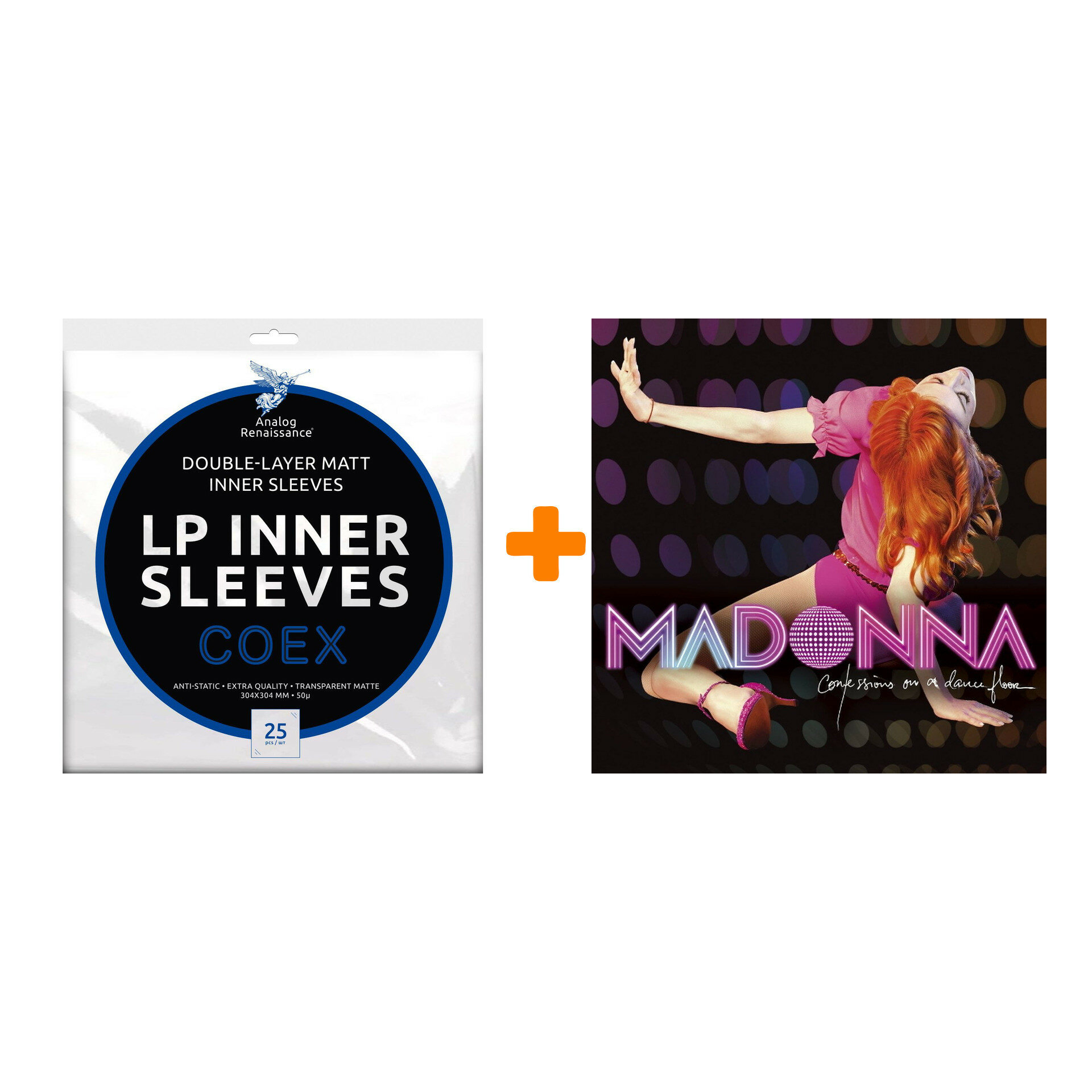 MADONNA Confession On A Dance Floor 2LP + Конверты внутренние COEX для грампластинок 12" 25шт Набор