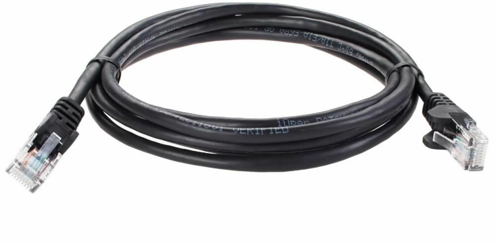 Патчкорд литой iOpen UTP кат.5е 2м черный