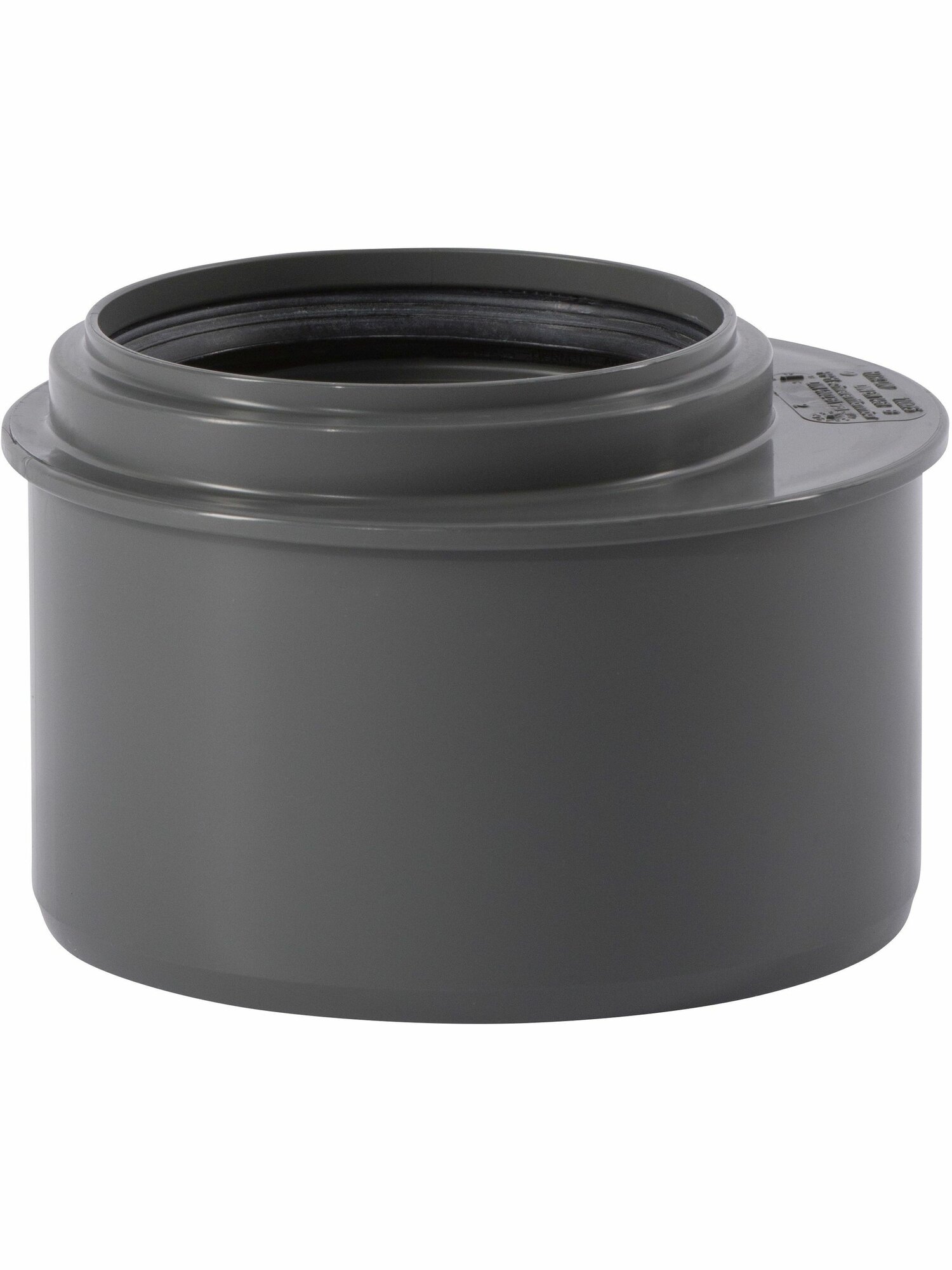 Переходник Ostendorf 110х75, короткий, эксцентрический, серый полипропилен 115715