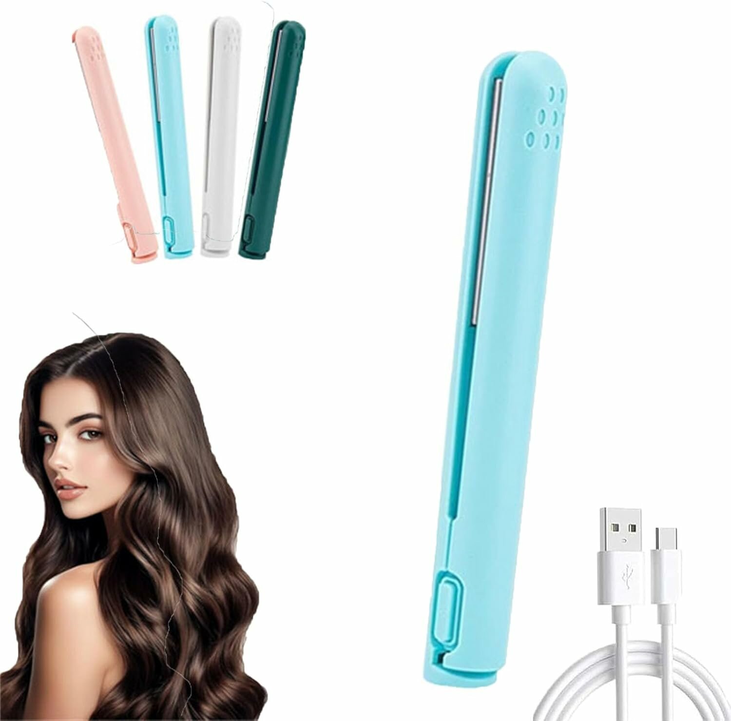 Усовершенствованная портативная плойка для завивки волос 2-в-1