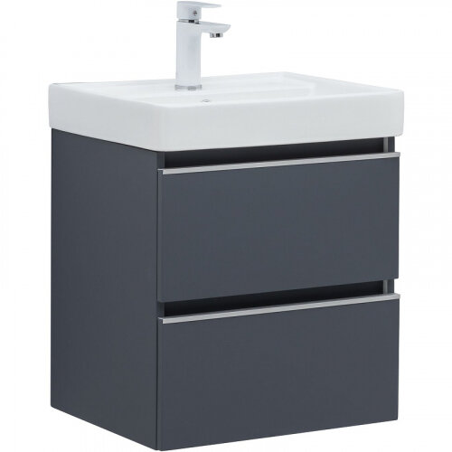 Тумба под раковину Aquanet Вега 50 2 ящ. цв. маренго (329588)