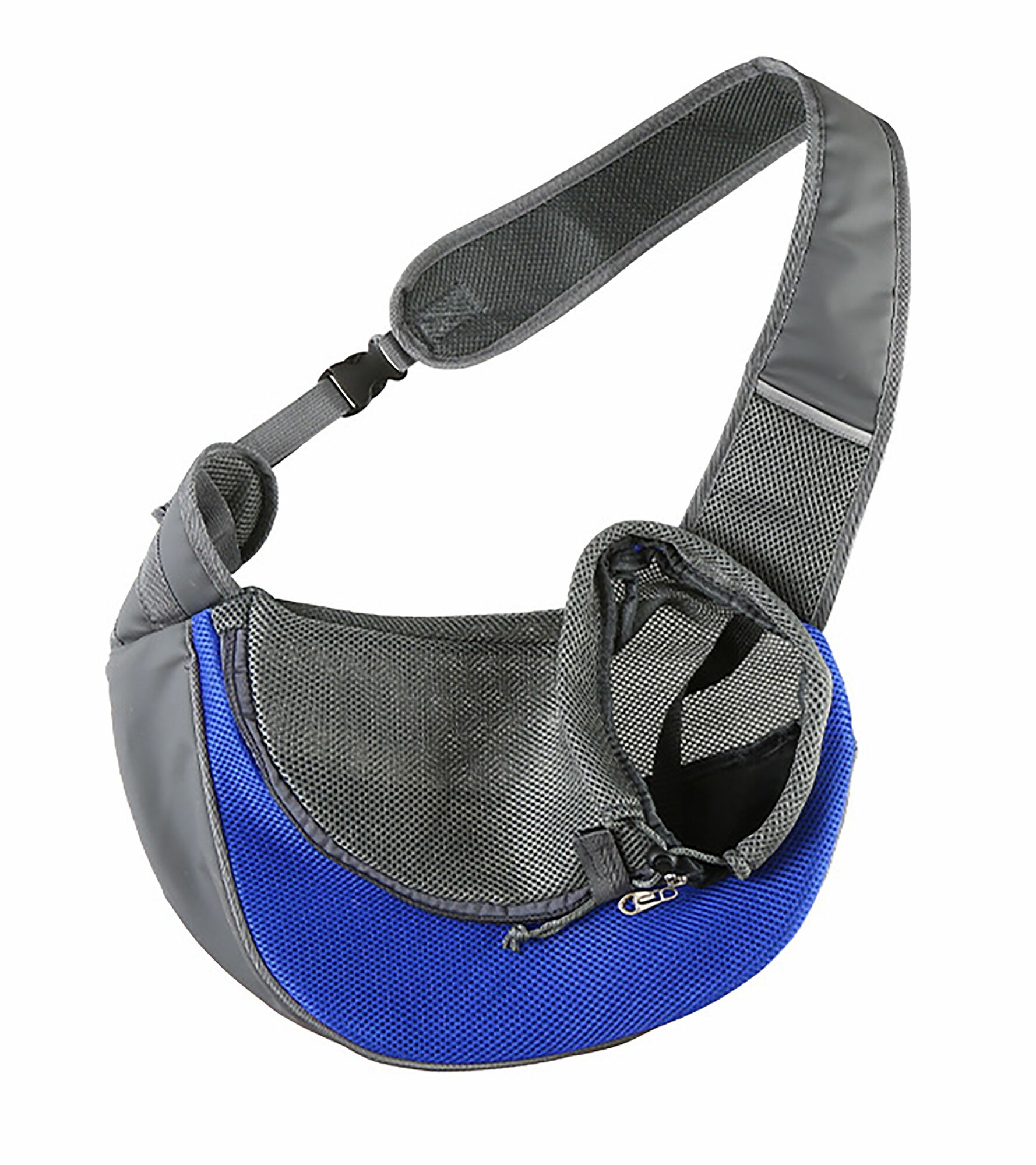 Переноска-слинг, для кошек, собак, кроликов, синяя, нейлон, предельная нагрузка 6 кг