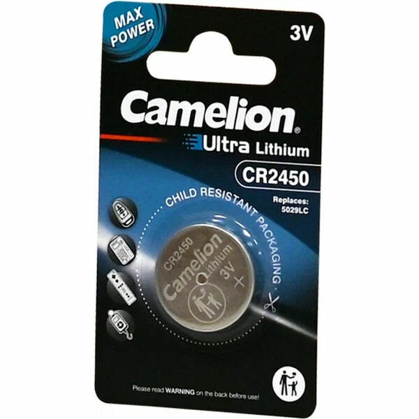 Батарейка литиевая CAMELION CR2450 дисковая 3В (бл1)