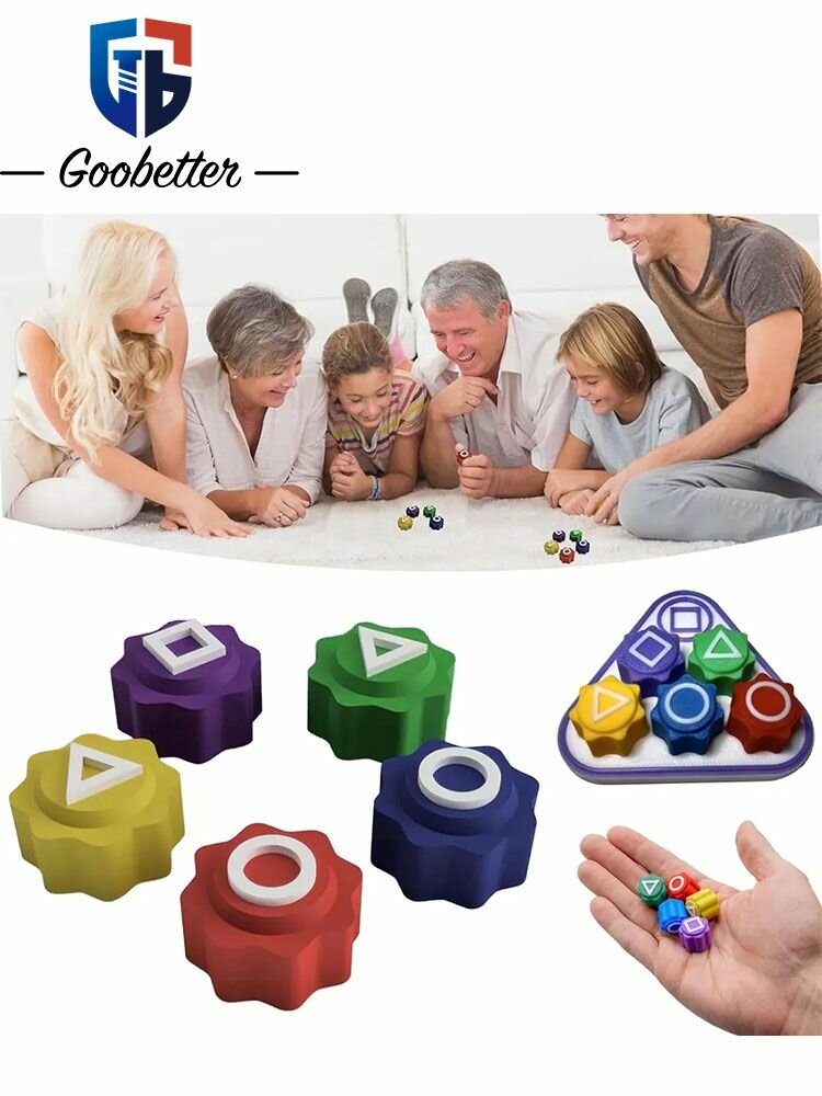 5 кубиков + треугольное основаниеГонги (gonggi) из сериала Игра в кальмара 2 (Squid game 2), Конги нори, гонки, корейские игральные кубики