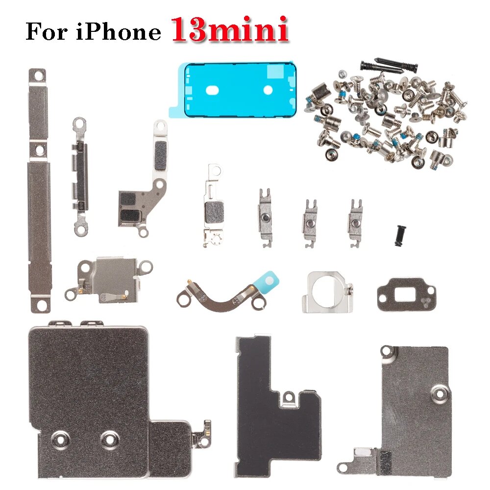 Полный внутренний небольшой металлический держатель, детали кронштейна + полный комплект винтов, защитная пластина для iPhone 12, 13, 14, 15, Mini Pro Max 14 15 Plus For iPhone 13Mini