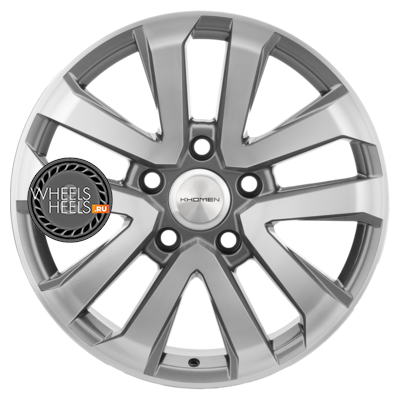 Диск автомобильный литой Khomen Wheels KHW2003 (LX570/LC100/LC200) 20x8.5 5x150 et45 dia110.1 Gray-FP