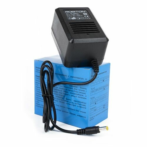 Адаптер/блок питания 9В, 1000мА, нестаб, штекер 5,5х2,5х/12мм, "+" полярность - ROBITON B9-1000 (1)