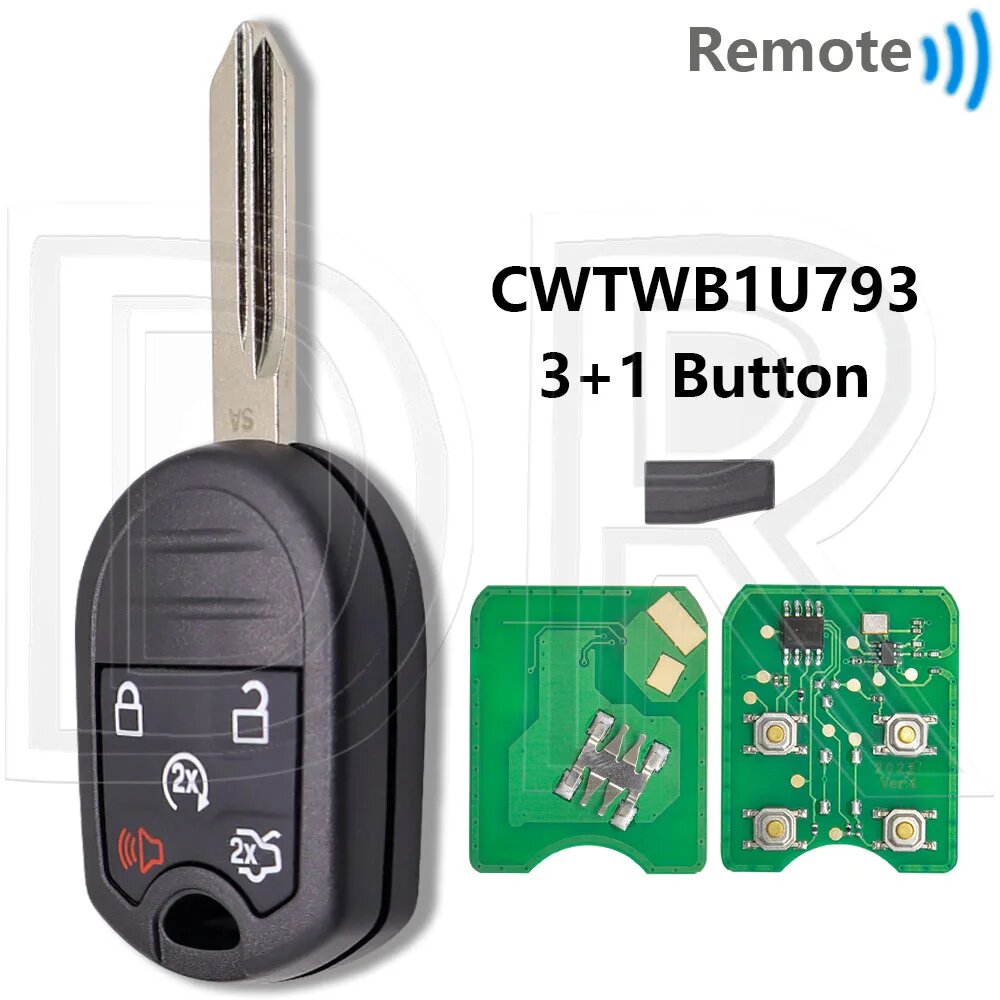 Отличный CWTWB1U793 315/433 МГц 4D60/4D63 + автомобильный дистанционный ключ для Ford Expedition Edge Explorer Flex Escape Fusion Taurus Mazda Musta 4Plus1 BT Start, 433MHz 4D63