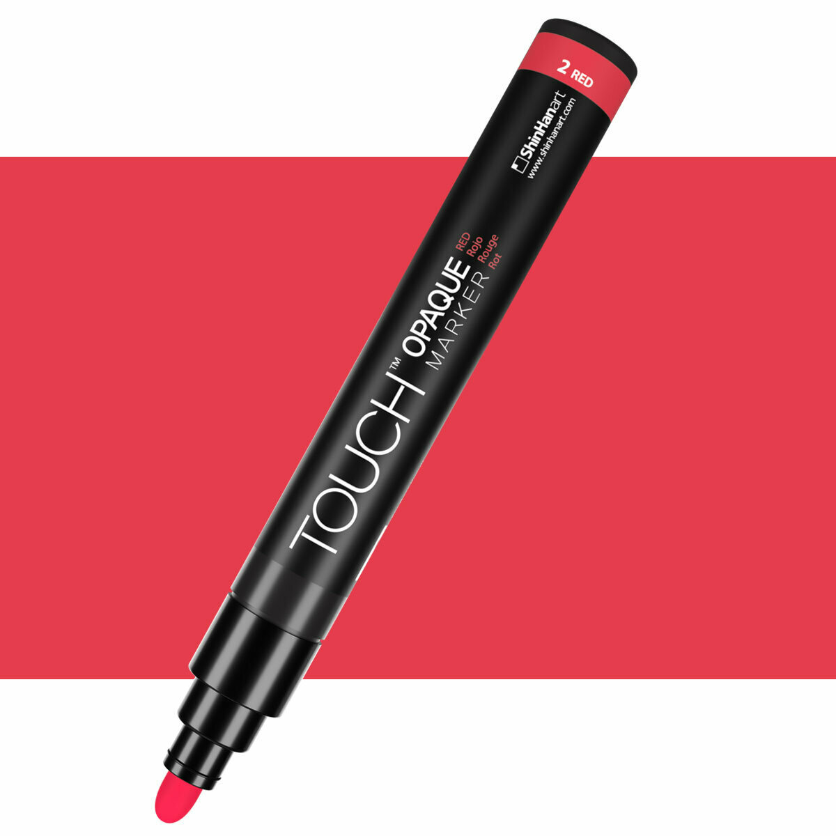 Маркер акриловый TOUCH Opaque наконечник средний цвет красный
