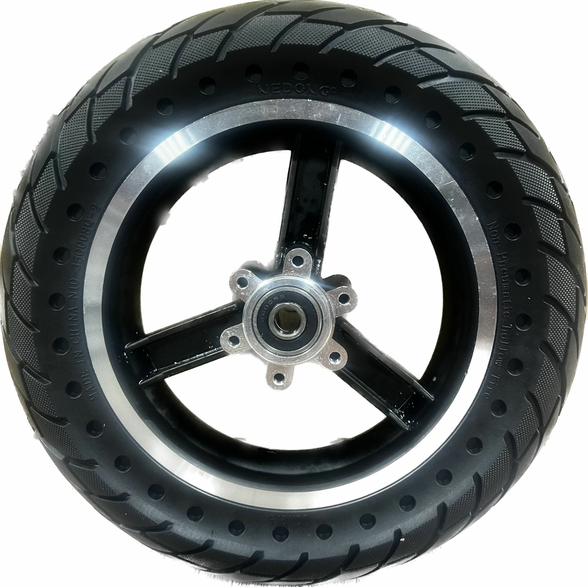 Колесо в сборе с литой покрышкой для электросамоката Kugoo M4 pro / MaxSpeed, 10x2.5