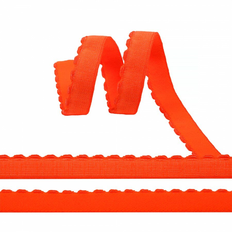 Резинка TBY бельевая (отделочная) ЕТ-1 12мм цв. A3405 красно-оранжевый уп. 50 м упак (50 м)