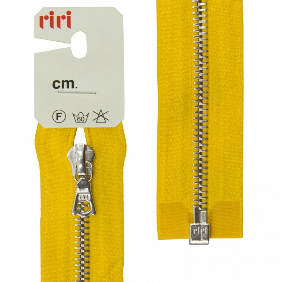 Молния металл, Ni, разъёмная 1 замок, на атласной тесьме, 6 мм, 70 см, цвет 5339, горчичный