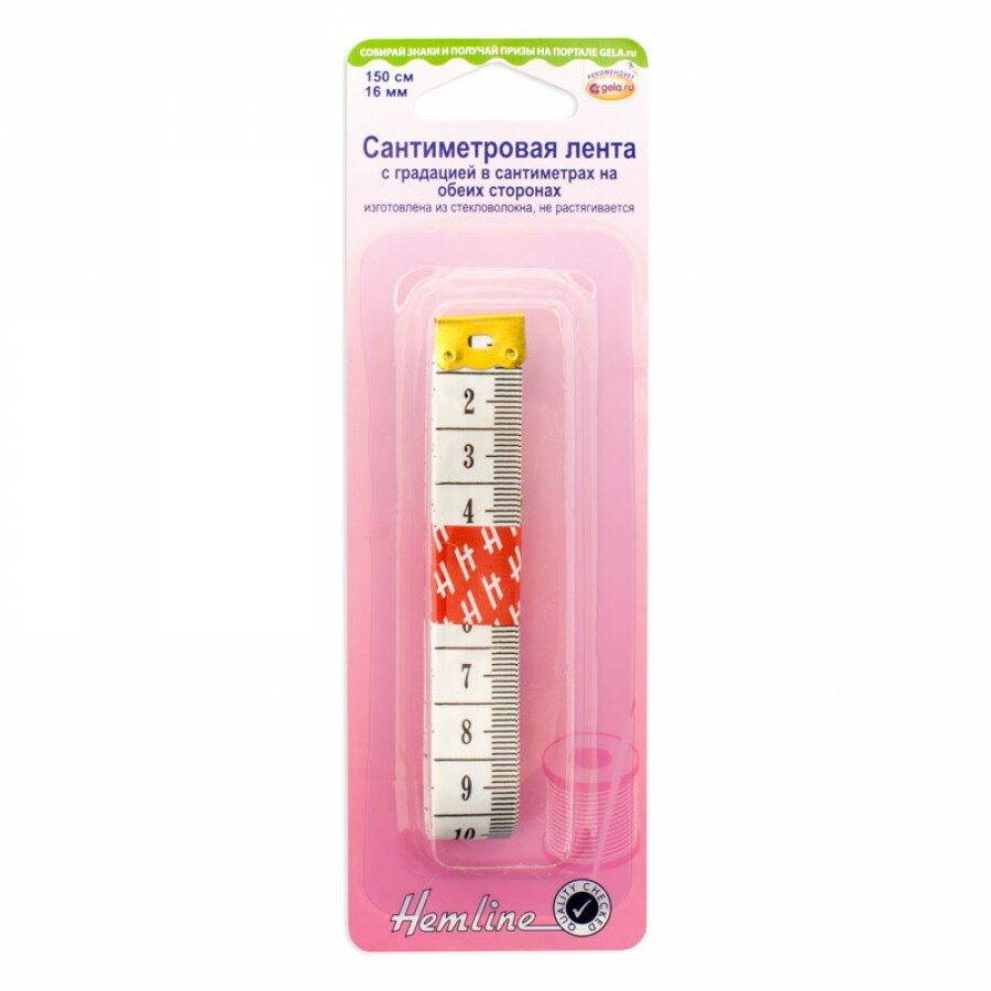 Сантиметровая лента 150 см белый HEMLINE 254